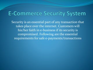 E commerce security system 0605 | PPTX