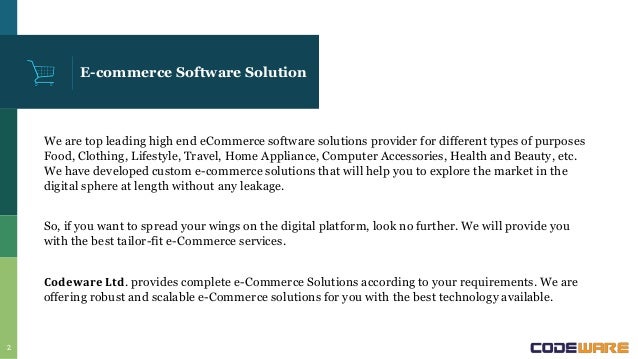 E-commerce Software Solutions | Custom E-commerce Development Services | PPT