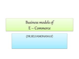 E commerce | PPT
