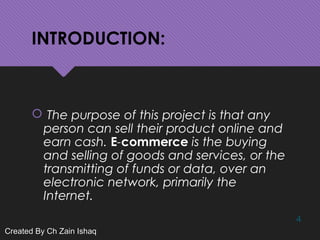 E commerce website Project Presentation | PPT