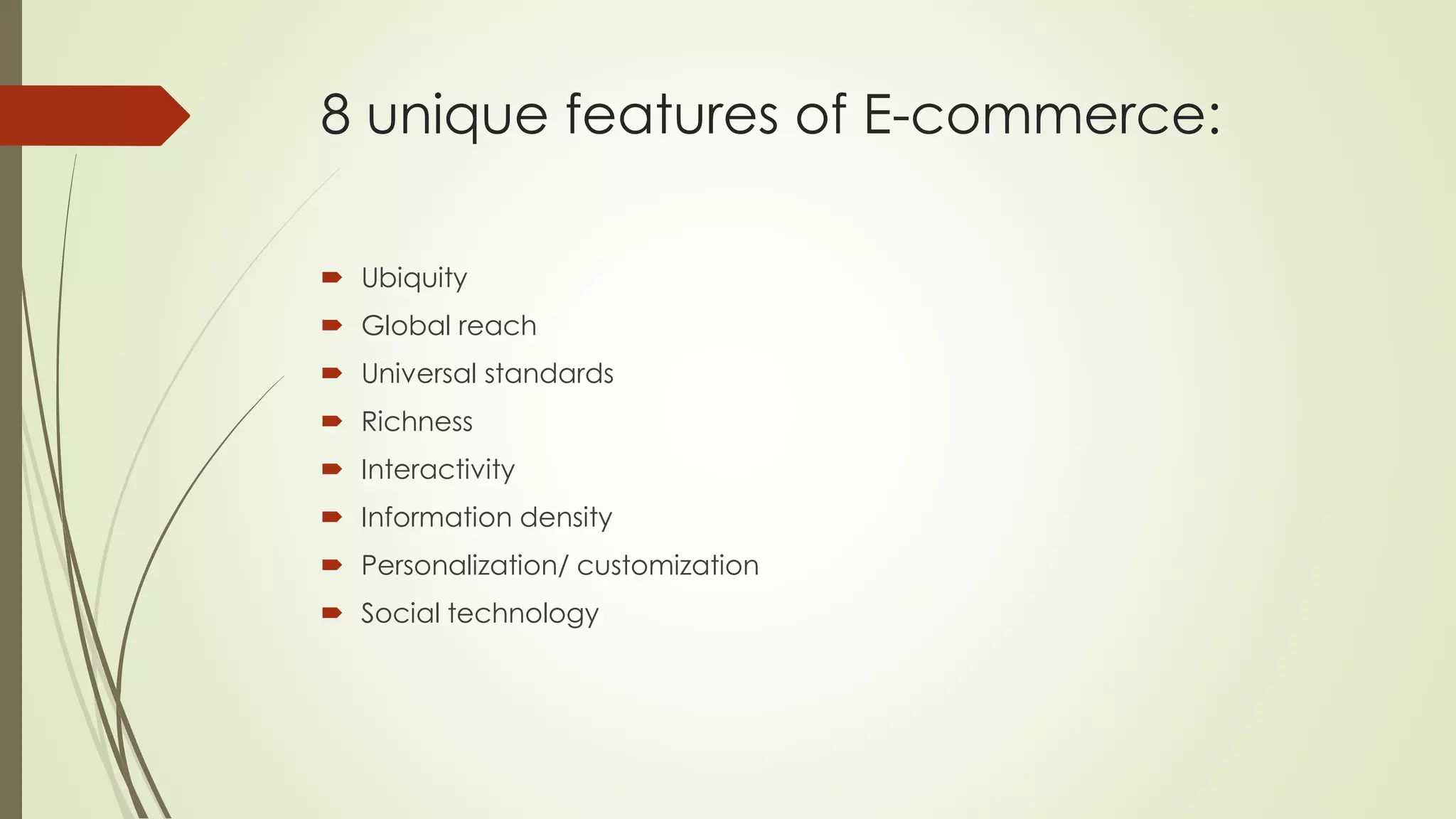 E commerce website features | PPTX | Business | Business and Finance