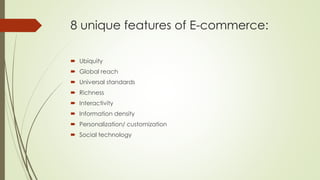 E commerce website features | PPT