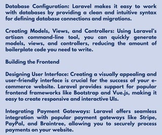 E-commerce Website with Laravel Building Your Online Store | PDF
