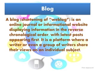 E-communication: Internet Forums, Blogs, Bulletin boards, | PPTX