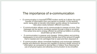 E-communication | PPTX