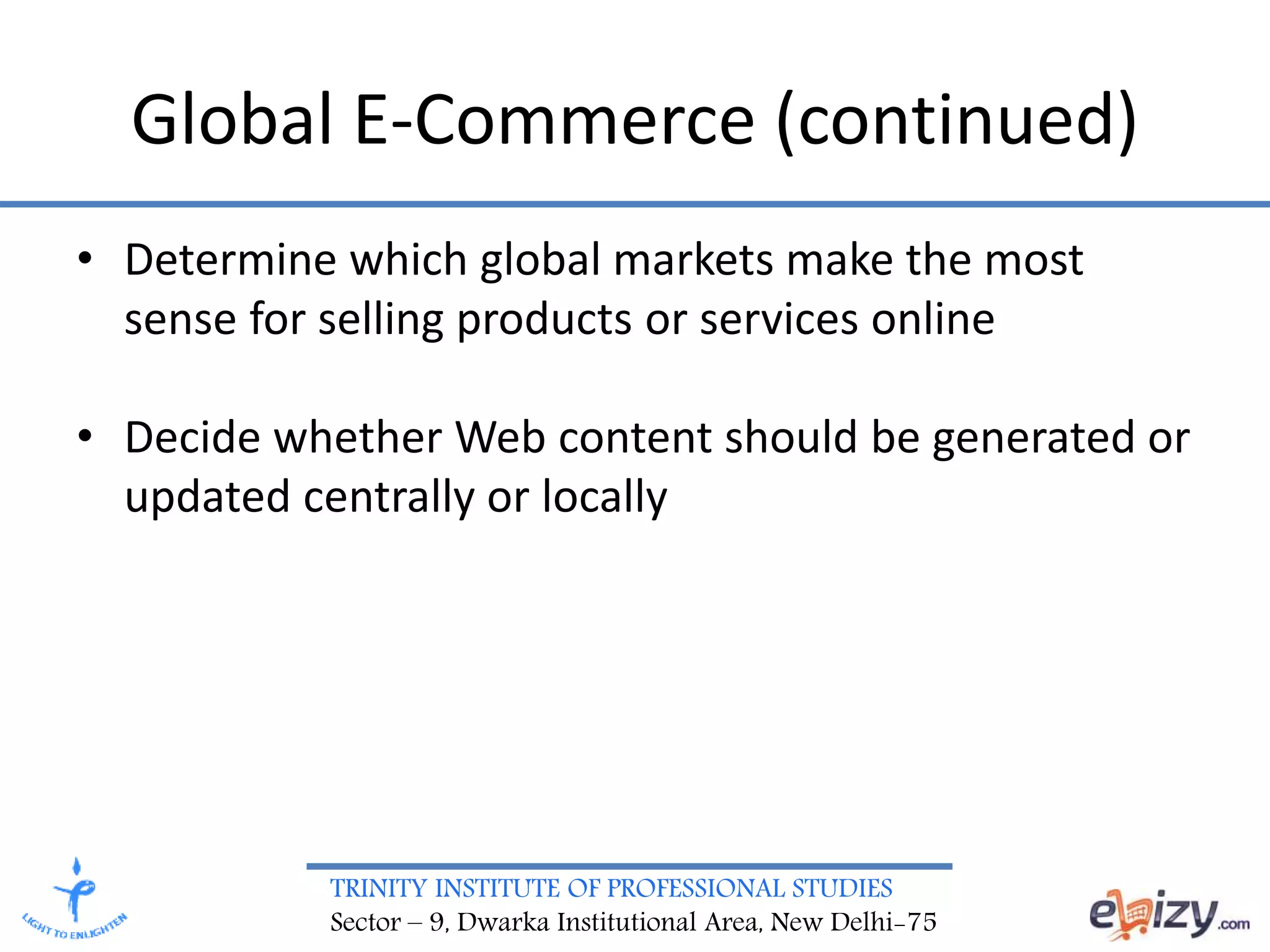 E-Commerce- Introduction to E-Commerce | PPTX