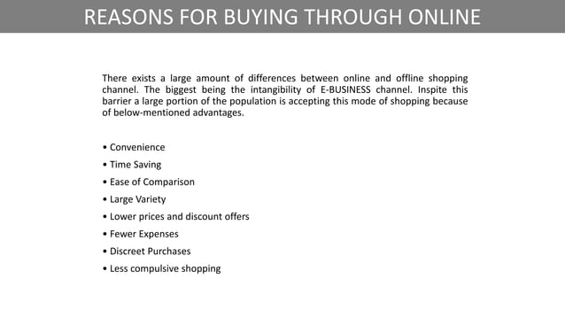 E consumer behavior | PPTX