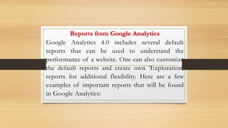 Google Analytics reports.pptx | Internet | Computing