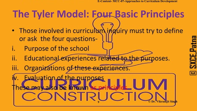 E-Content- MCC-07-Approaches to Curriculum Development & Tyler Model.pdf