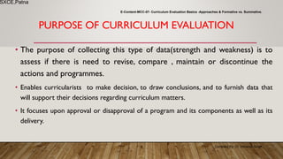 E-Content-MCC-07- Curriculum Evaluation Basics -Approaches & Formative ...