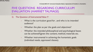 E-Content-MCC-07- Curriculum Evaluation Basics -Approaches & Formative ...