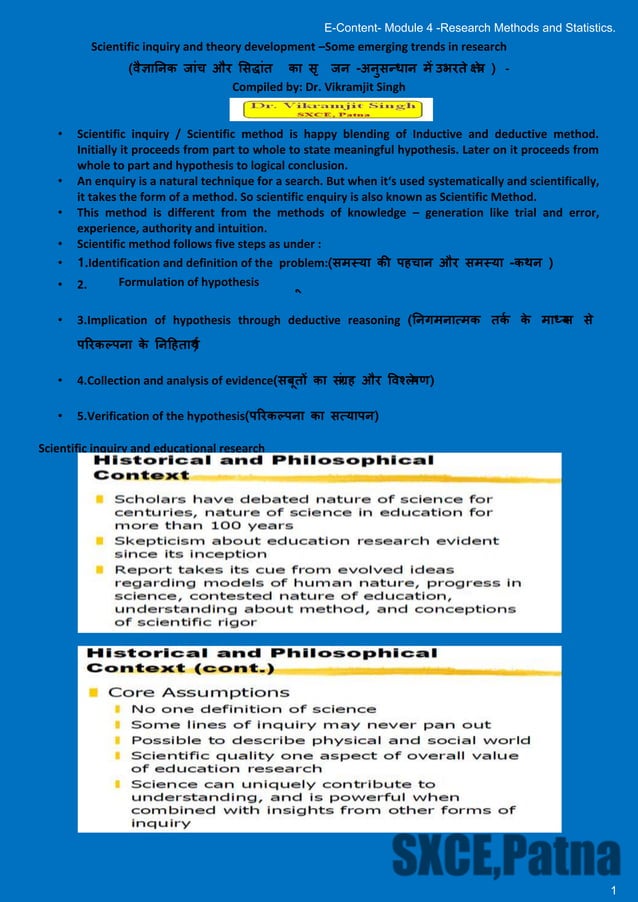 Scientific inquiry and theory development | PDF | Science