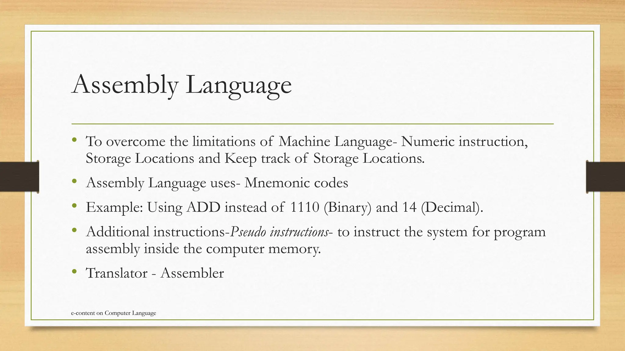 Computer Language: Introduction, Types and Advantanges | PPT