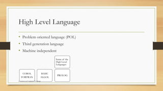 Computer Language: Introduction, Types and Advantanges | PPT