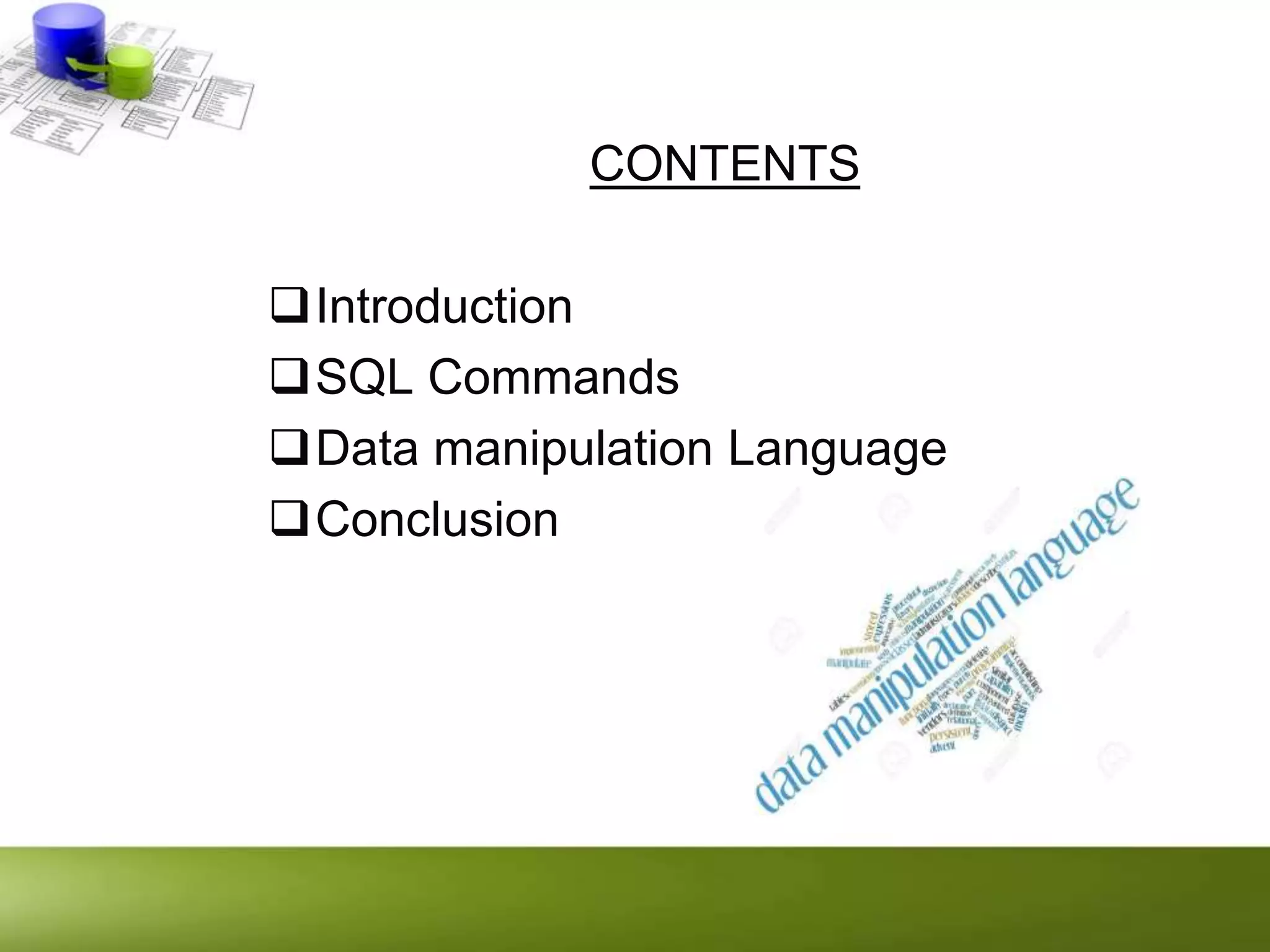 data manipulation language | PPTX
