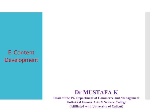 E-Content Development-PPT.pptx | Technology & Computing