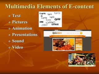 E-content development using Multimedia | PPT