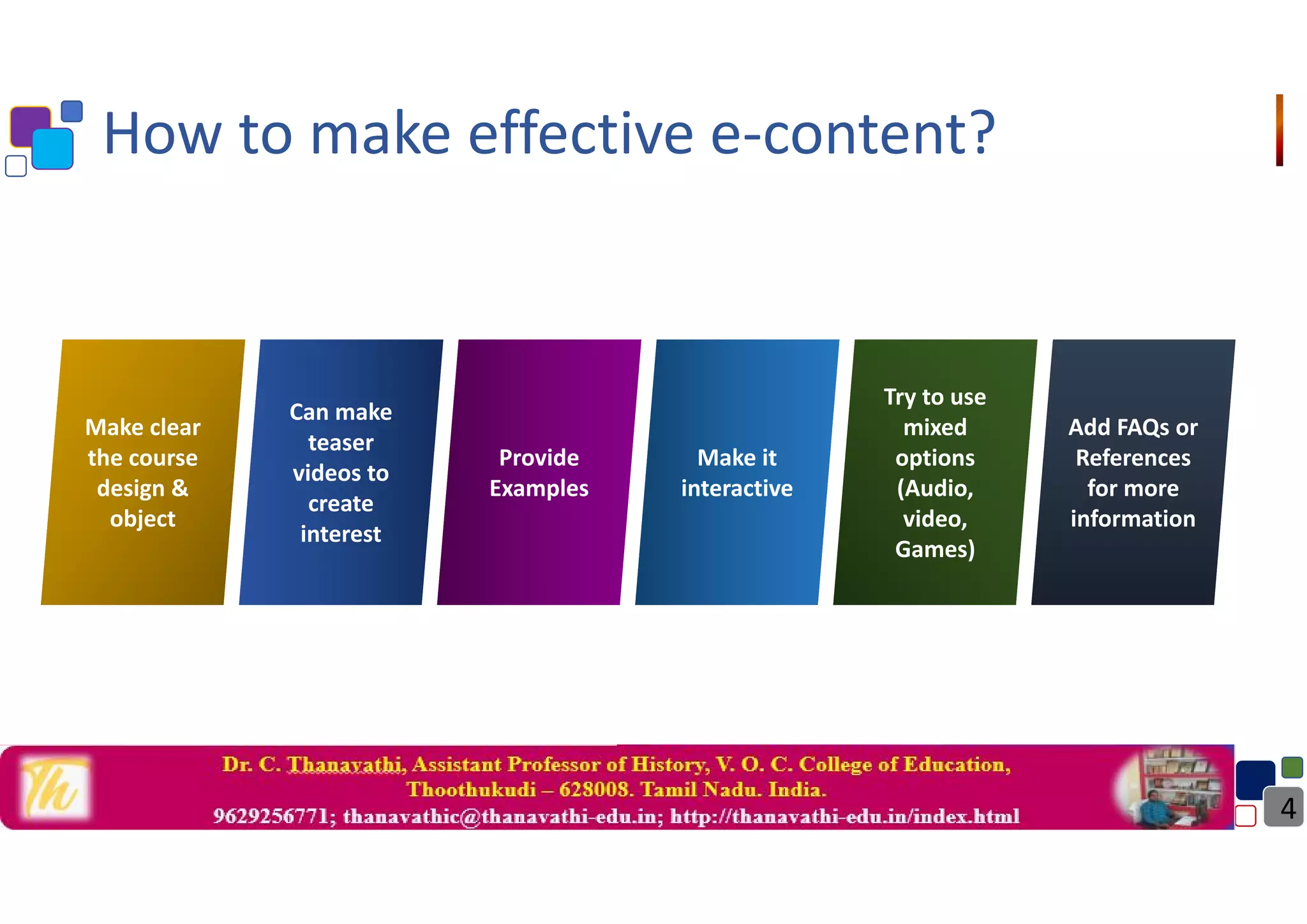 E-content development with ppt | PDF