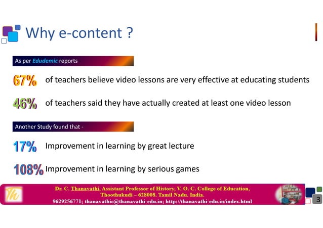E-content development with ppt | PDF | Education