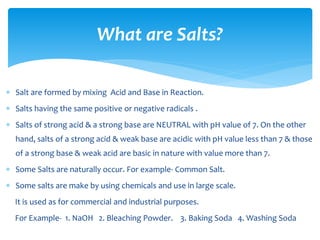 E content on acids,bases & salts jaspreet | PPTX | Chemistry | Science