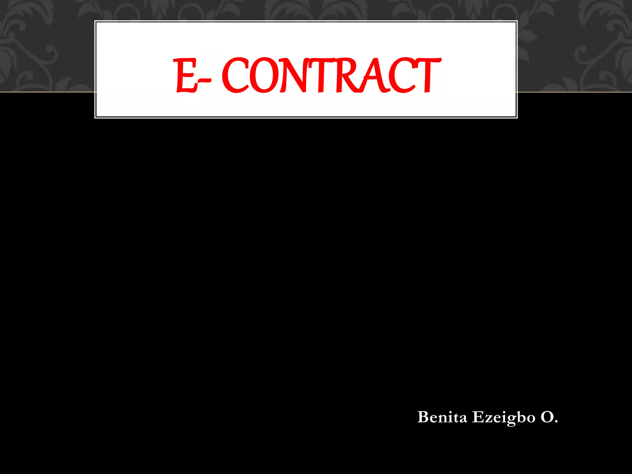 E contract | PPTX