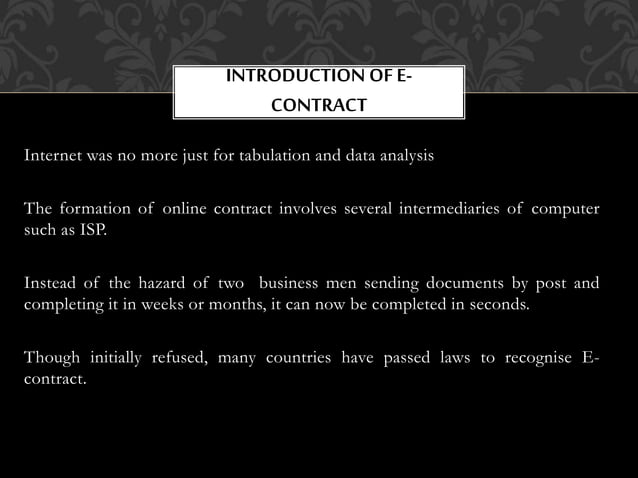E contract | PPTX | Internet | Computing