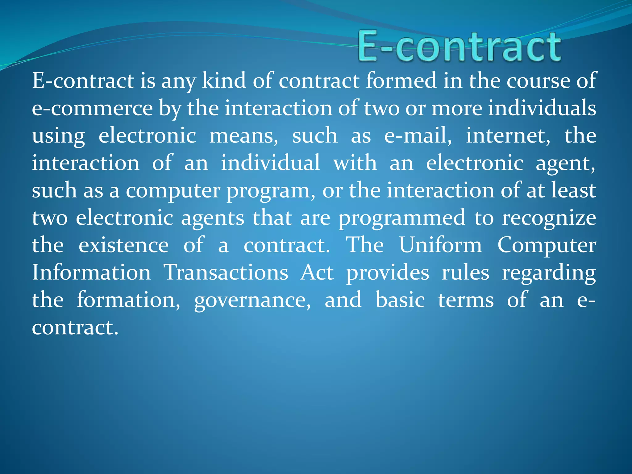 E contract | PPTX
