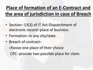 E contracts and validity of e contracts in India | PPTX