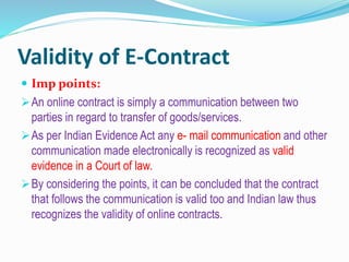 E contracting in india | PPTX