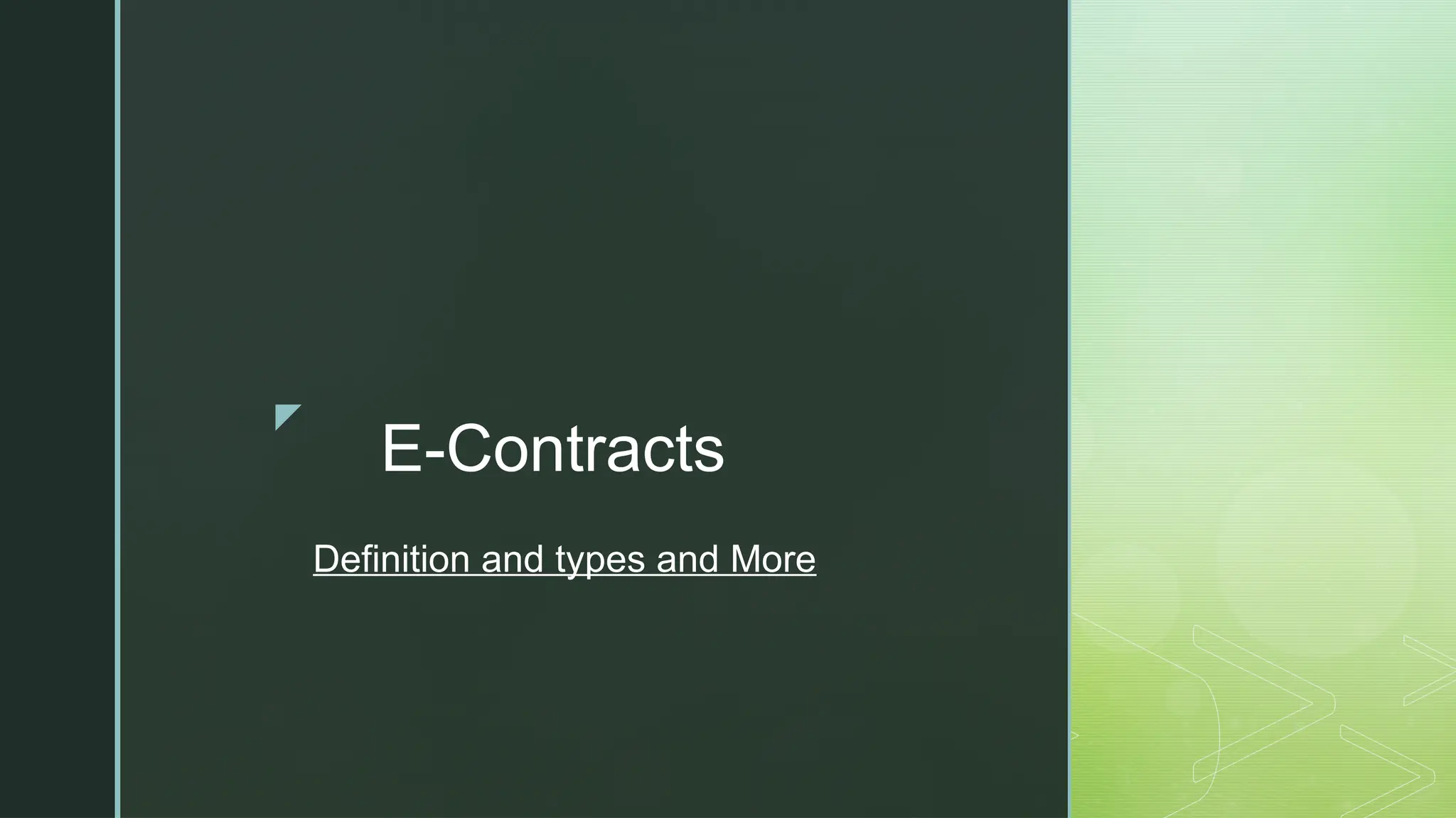 E-Contracts. presentation, definition and types | PPTX
