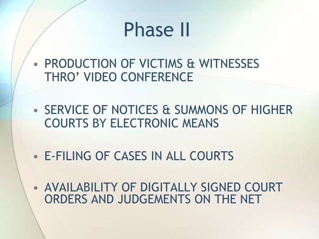 E courts project | PPTX | Legal Services Industry | Industries