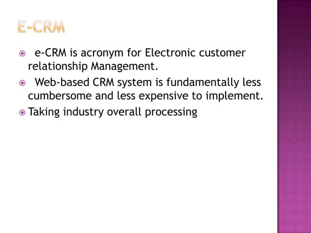 E crm | PPT