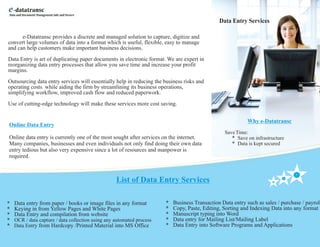 E datatransc company-brochure | PPT