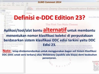 E ddc edition 23 untuk slims | PPTX