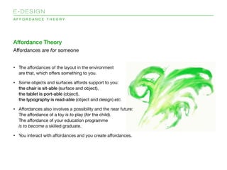 E design affordance theory-mental models | PDF
