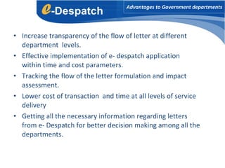e-Despatch | PPT | Email | Internet