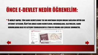 E devlet sunusu | PPTX