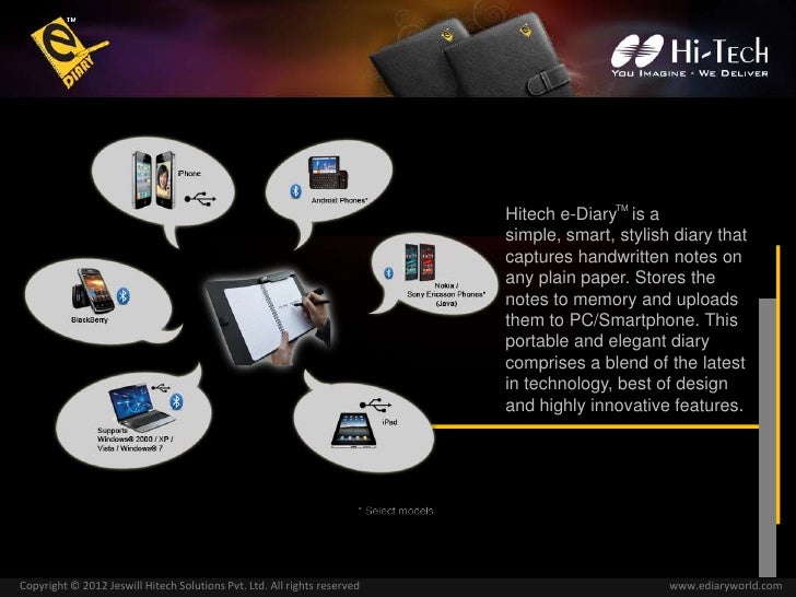 e-Diary |Electronic Diary| e-Diary World |Bluetooth e-Diary