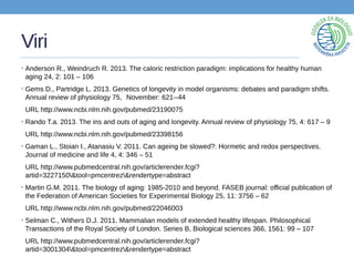 Longevity, anti-aging and quality of life (Seminar prezentation) | PPT