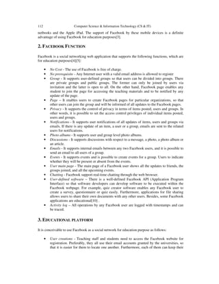 E education with facebook – a | PDF