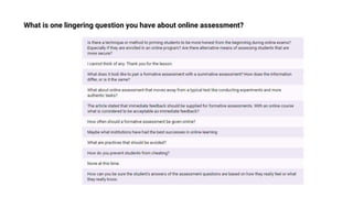 Online Assessment for Online Instruction | PPT