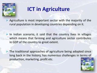 ICT Enabled Agriculture Transforming - Initiatives for Agriculture and ...