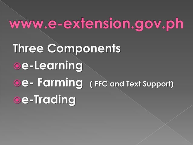 E extension program | PPTX | Agriculture | Industries