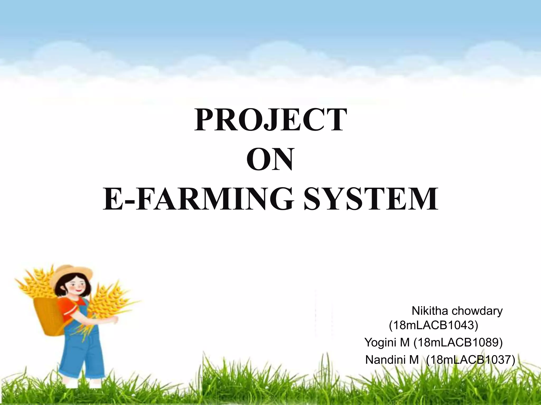 E farming management system project ppt | PPTX