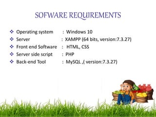 E farming management system project ppt | PPTX