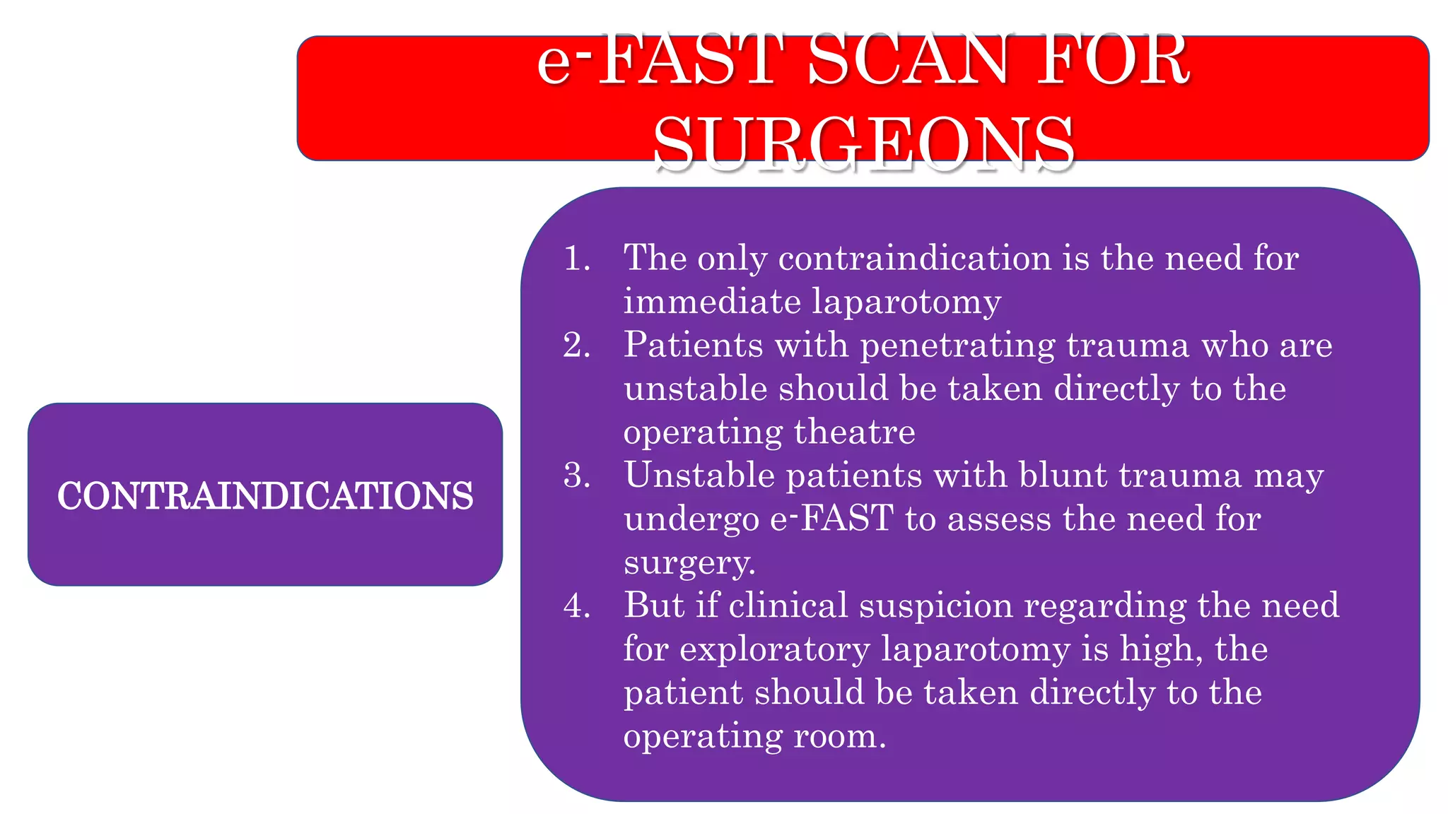 E fast scan for surgeons- skill lab procedure- osce - copy | PPTX