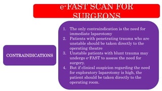 E fast scan for surgeons- skill lab procedure- osce - copy | PPT