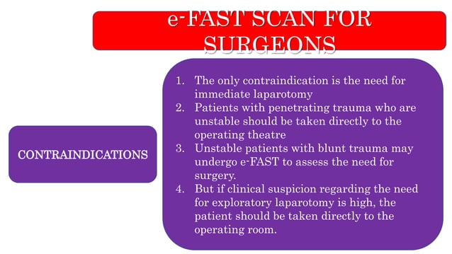 E fast scan for surgeons- skill lab procedure- osce - copy | PPT