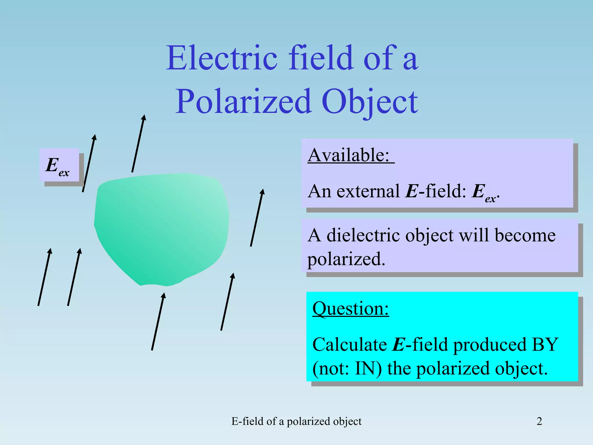 E field polarized-object | PPT