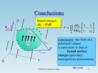 E field polarized-object | PPT